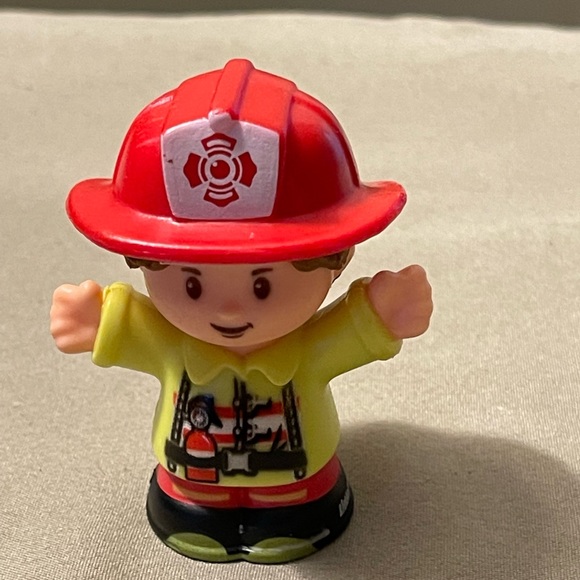Mattel | Toys | Fisher Price Little People Girl Firefighter Fireman Red ...